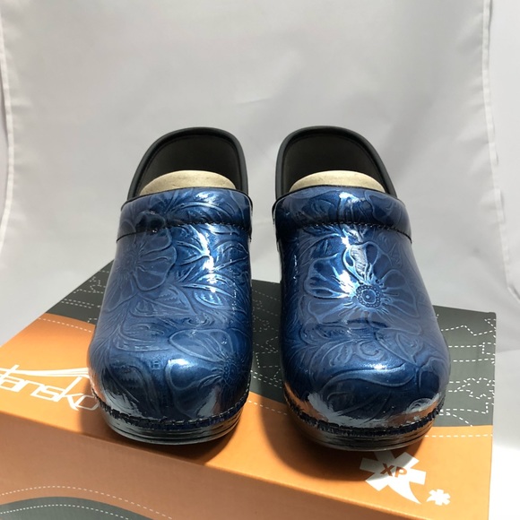 Dansko | Shoes | New Dansko Pro Xp Navy Tooled Patent Clogs | Poshmark